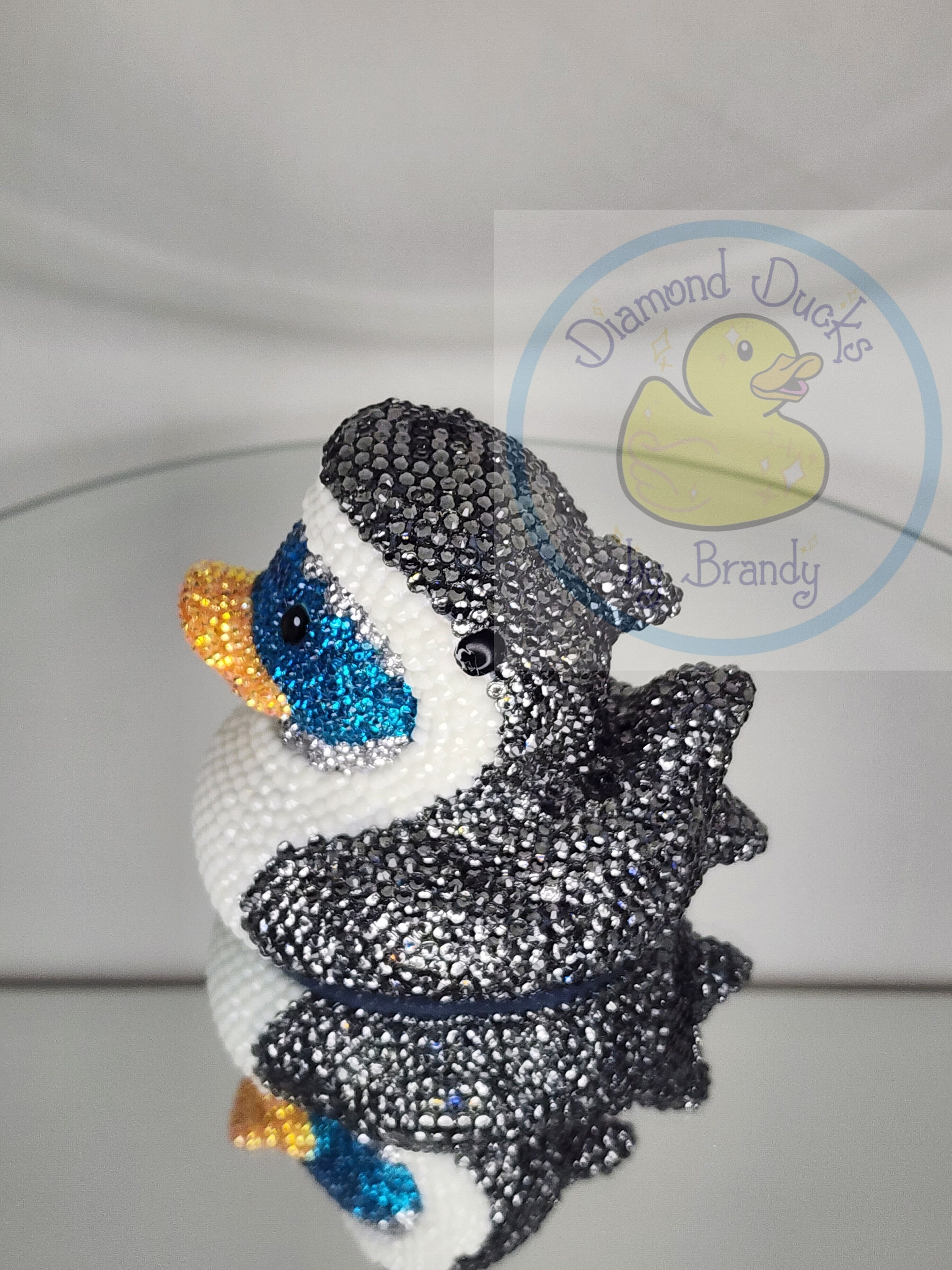 Bikini Blue Shark Duck, Rhinestone Duck, Diamond Duck, Cute Duck Gifts ...