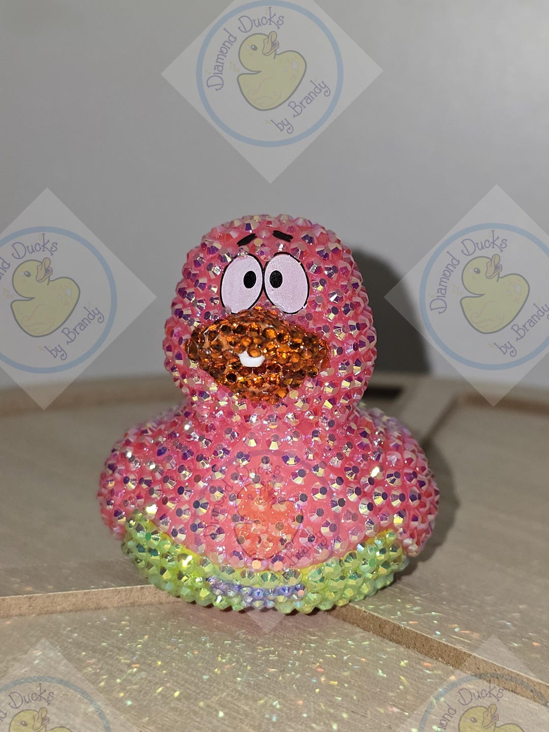 Patrick Star Rhinestone Rubber Duck - Spongebob Bling Duck - Etsy