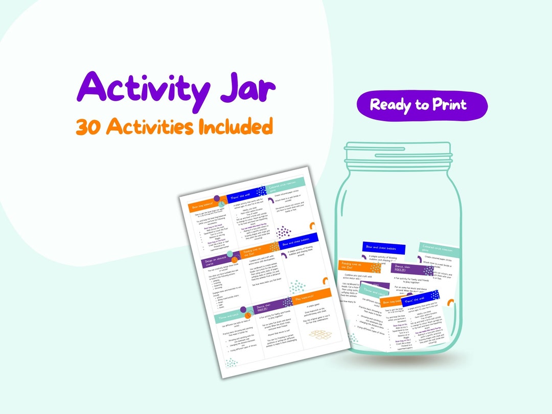 Activity Jar for 30 Active Play Ideas | Children's Activity | Family ...