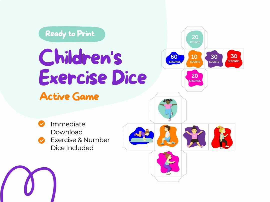 Children's Exercise Dice | Dice Game | Movement for Children | Brain ...