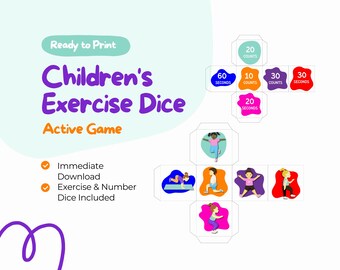 Roll an Exercise Dice Workout Fitness Activities Exercise Activity for ...