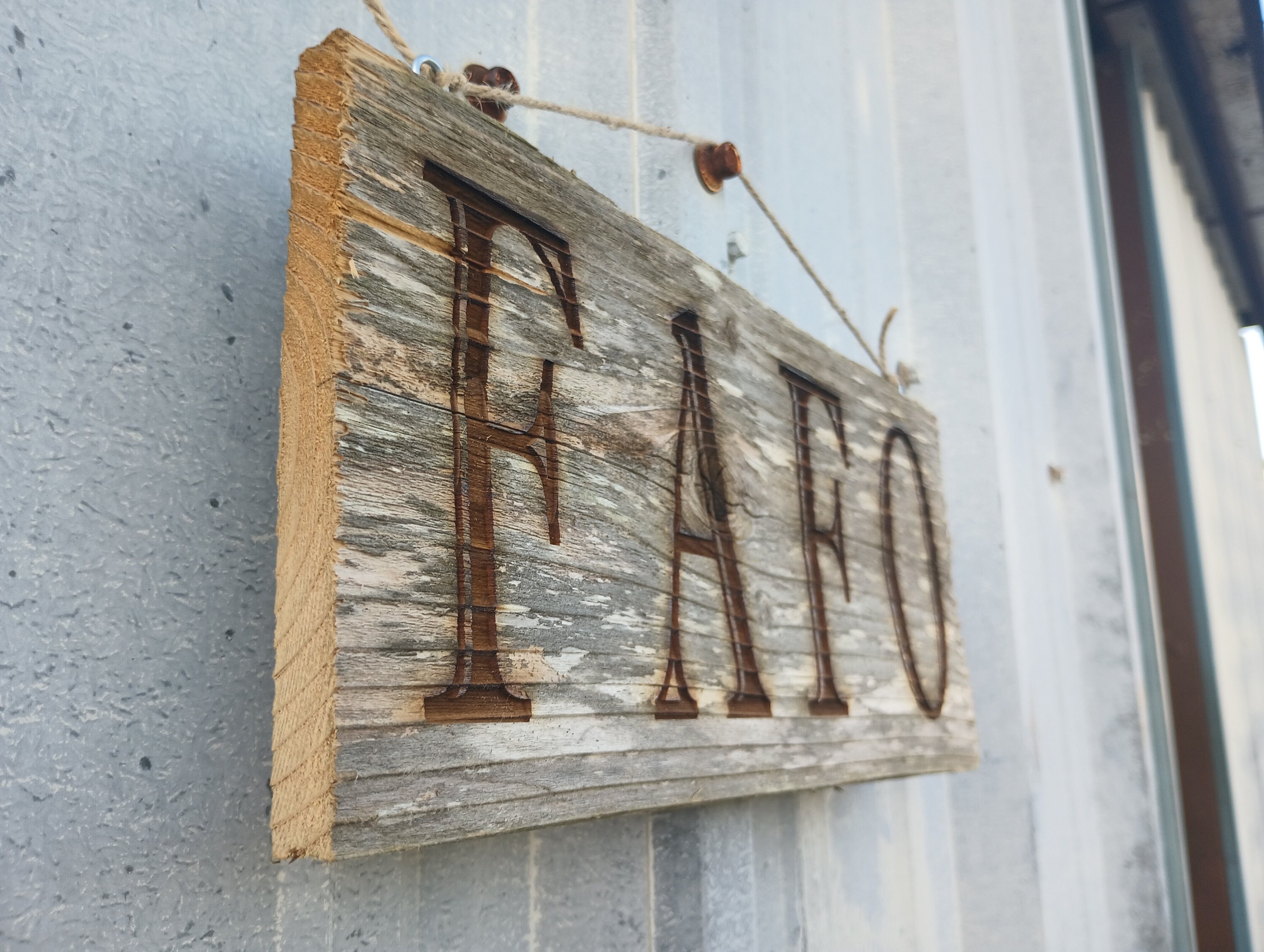Dual Sided Reclaimed Wood Sign 12x6 Cedar Sign Front & Back Design Fun ...