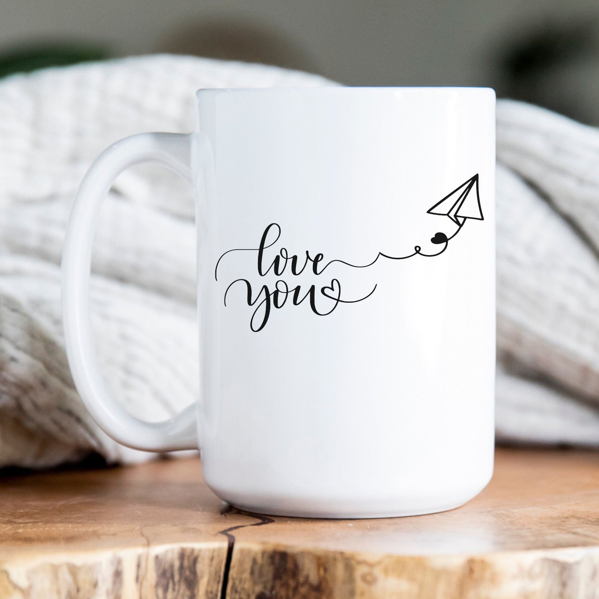 Paper Airplane Mug, Valentine's Day Gift, Cute Mug, Cute Coffee Cup ...