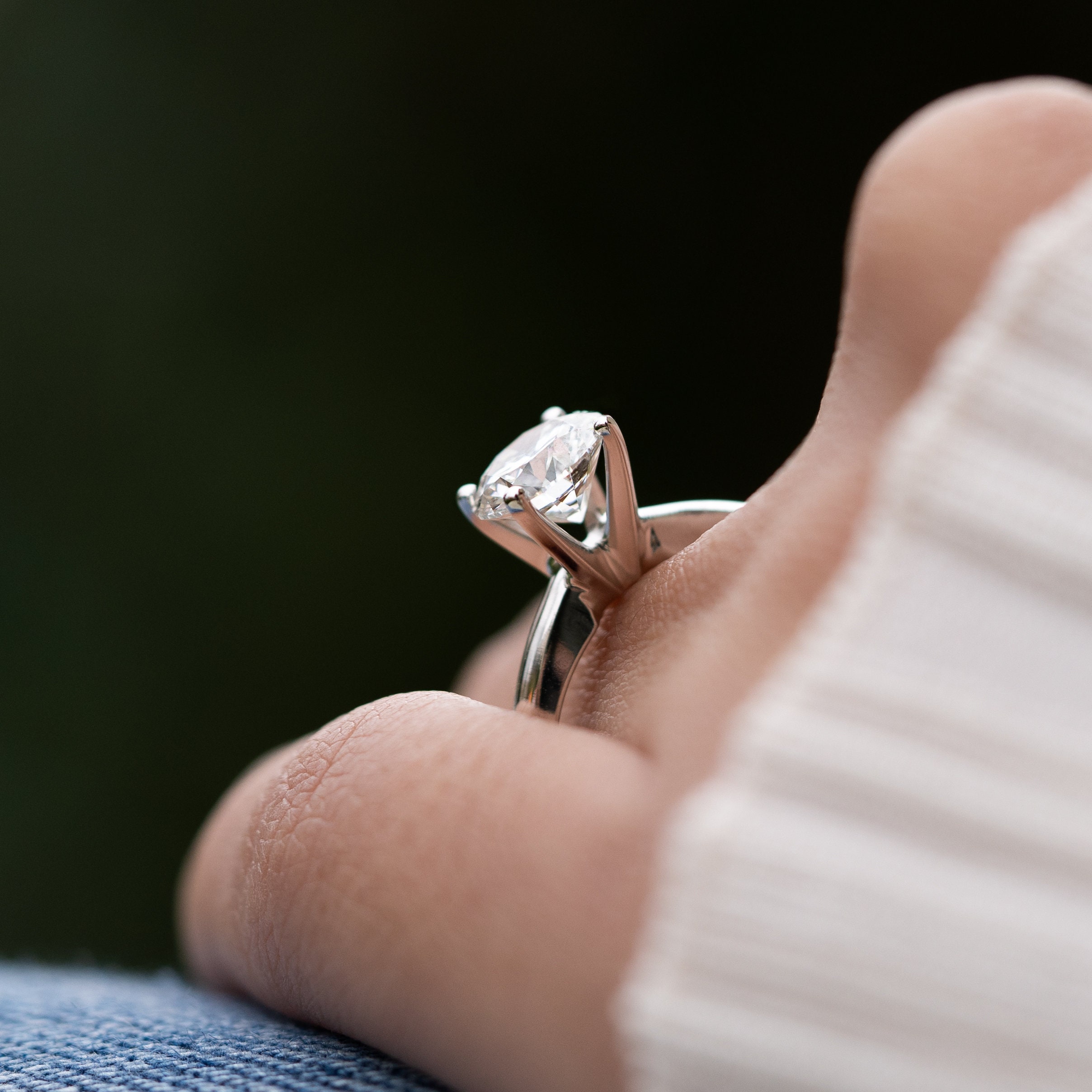 1 Ct Diamond Ring, 1 Carat Engagement Ring, Solitaire Diamond Ring, Lab ...