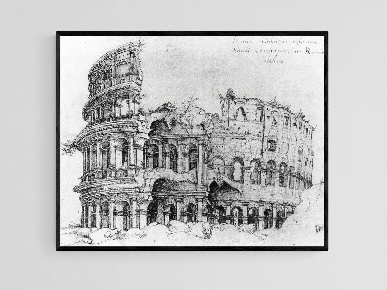 Vintage Architecture Sketch Art | Antique Sketch Drawing of the ...