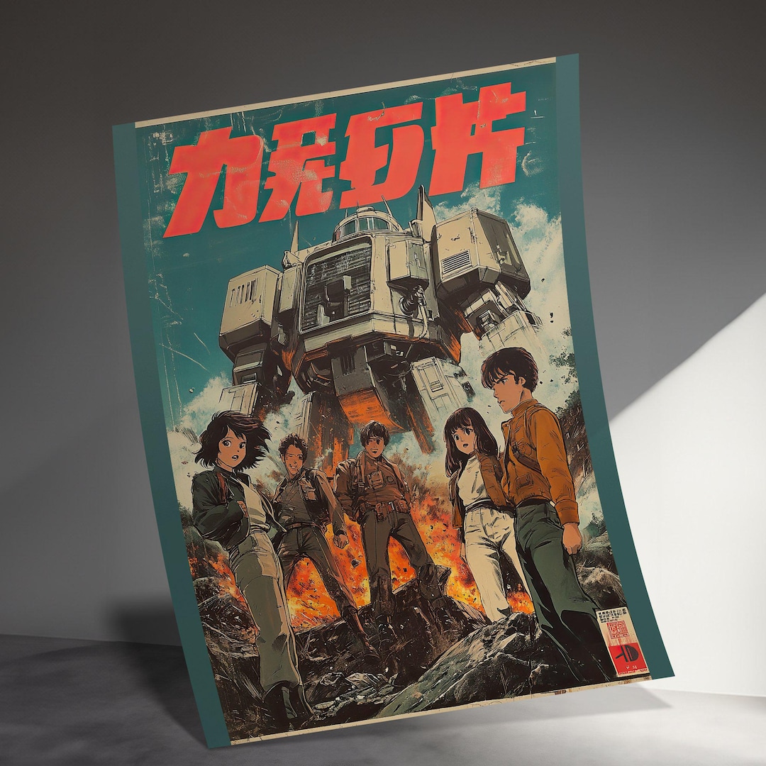 Anime Mecha Poster, Japanese Robot Art, Manga Canvas Wraps, Sci Fi ...