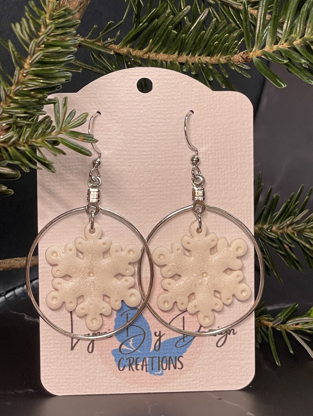 Christmas Holiday Jewelry Snowflake Dangle Earrings Winter - Etsy