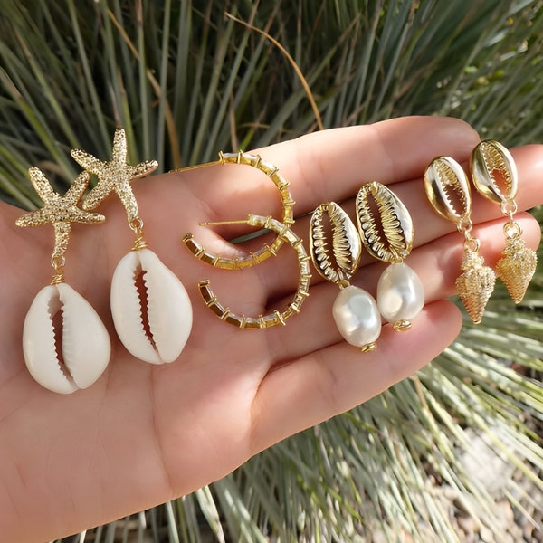 Seashell Earrings - Etsy