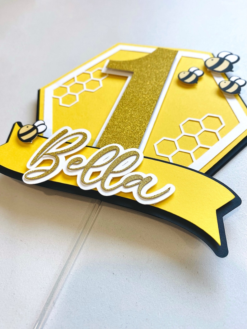 Happy Bee-day Cake Topper, Fun to Bee One Theme Cake Topper ...