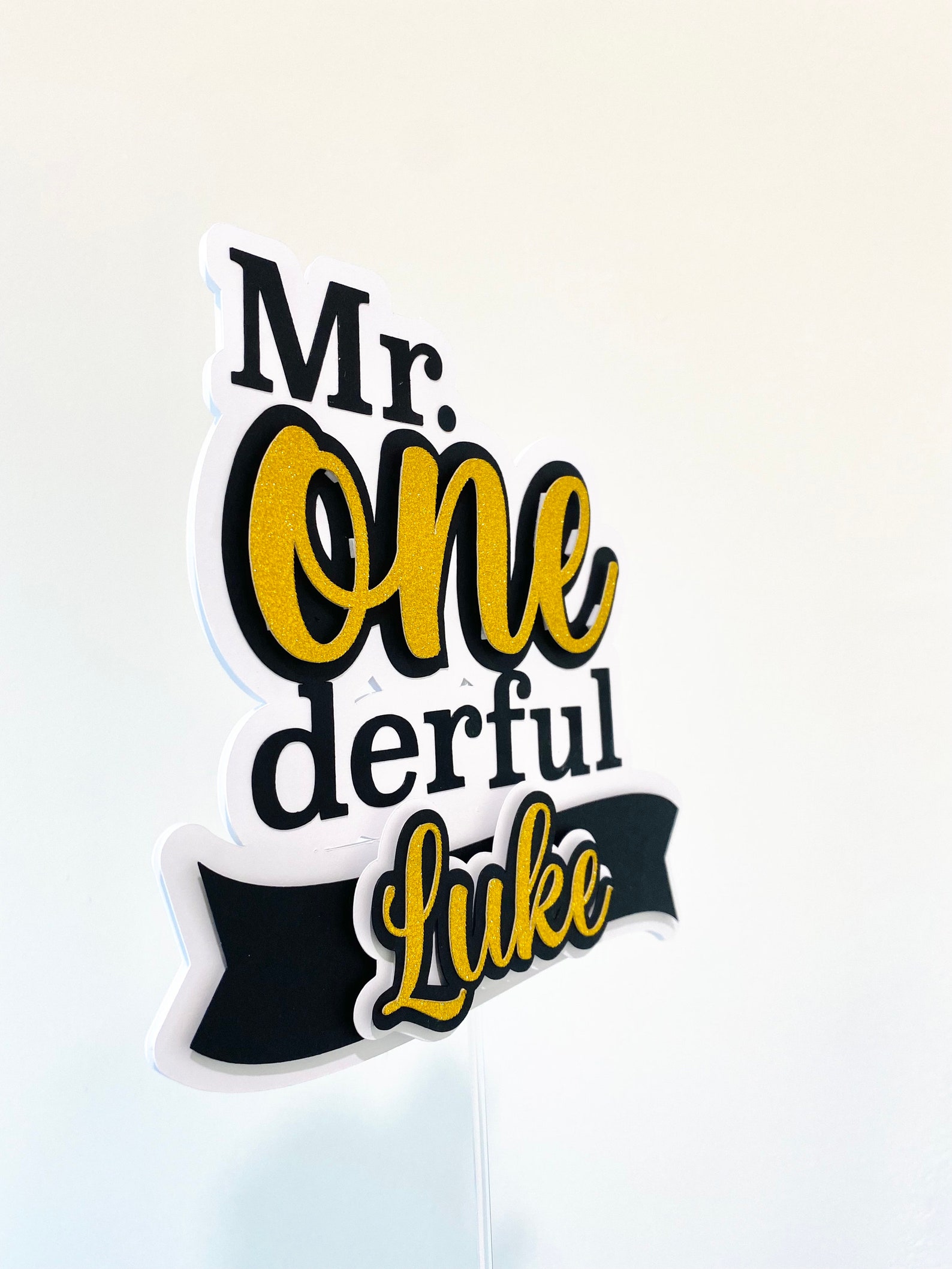 Mr. Onederful Birthday Cake Topper, Our Little Man Theme Cake Topper ...