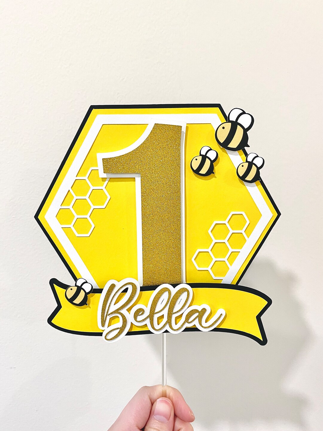 Happy Bee-day Cake Topper, Fun to Bee One Theme Cake Topper ...