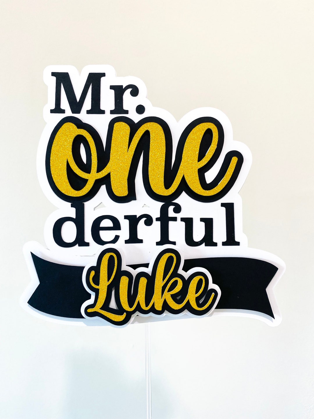 Mr. Onederful Birthday Cake Topper, Our Little Man Theme Cake Topper ...