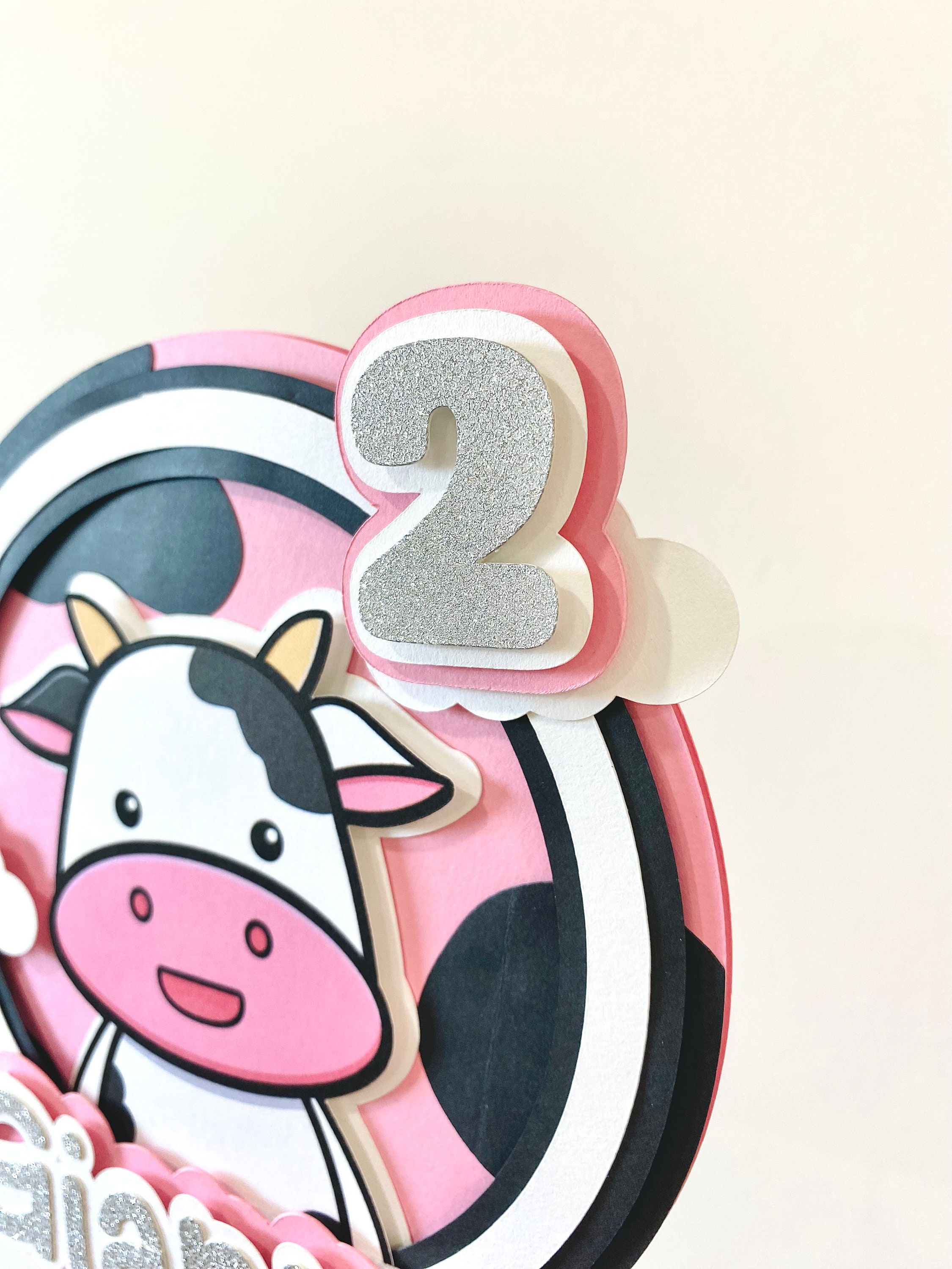 Holy Cow I’m One Cake Topper, Barnyard First Birthday Cake Topper, Moo ...