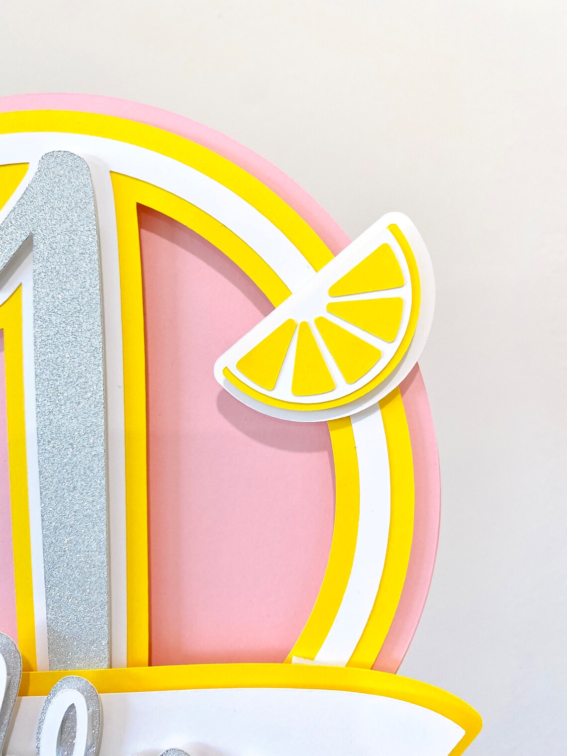 Lemon Birthday Cake Topper, Pink Lemonade Theme Cake Topper, Main ...