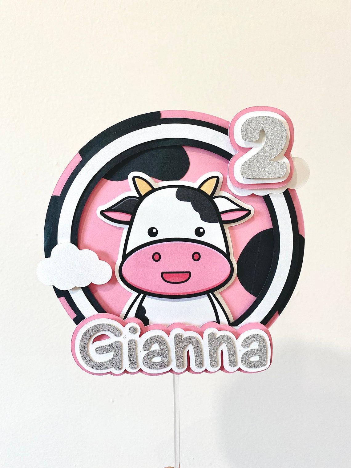 Holy Cow I’m One Cake Topper, Barnyard First Birthday Cake Topper, Moo ...