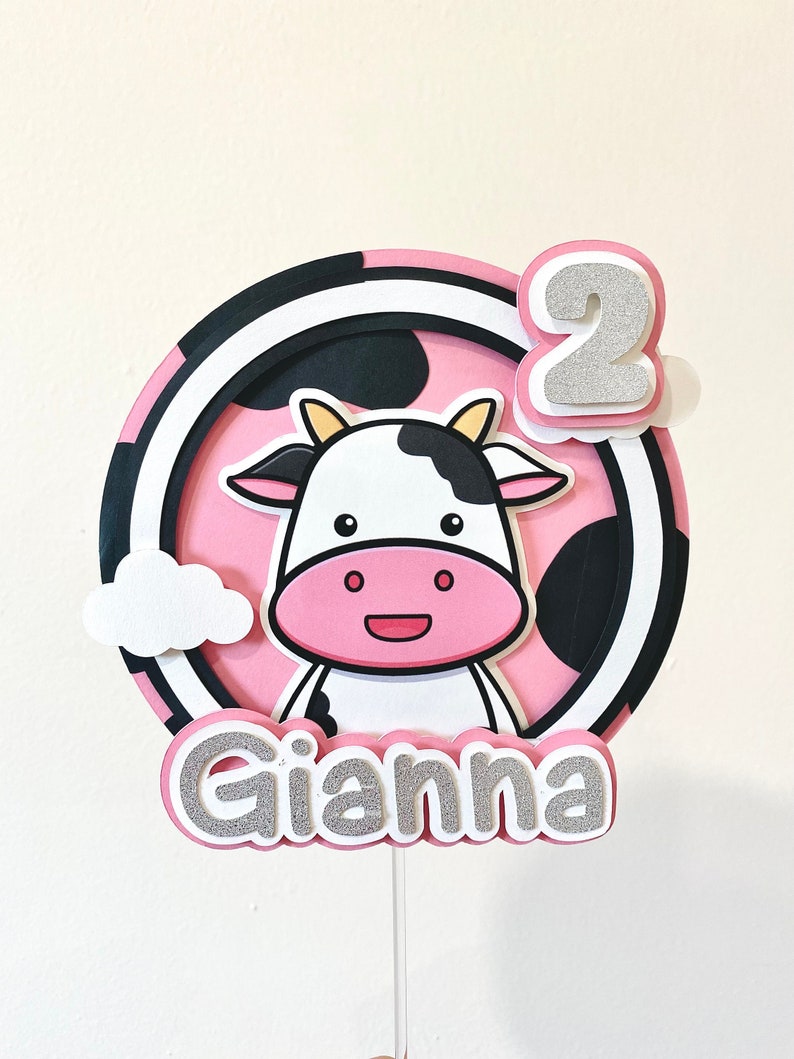 Holy Cow I’m One Cake Topper, Barnyard First Birthday Cake Topper, Moo ...