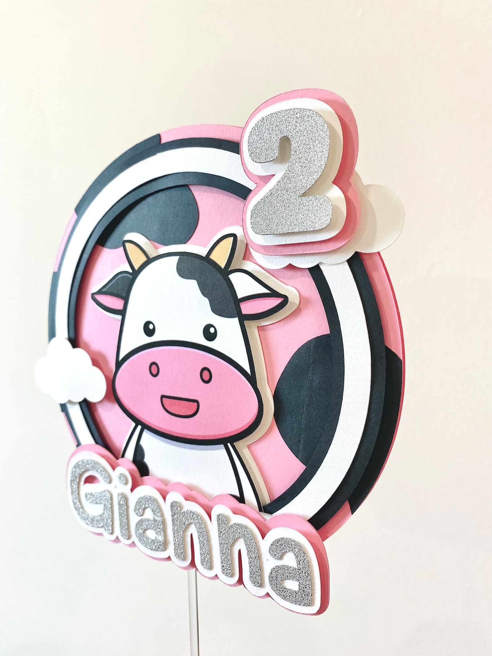 Holy Cow I’m One Cake Topper, Barnyard First Birthday Cake Topper, Moo ...
