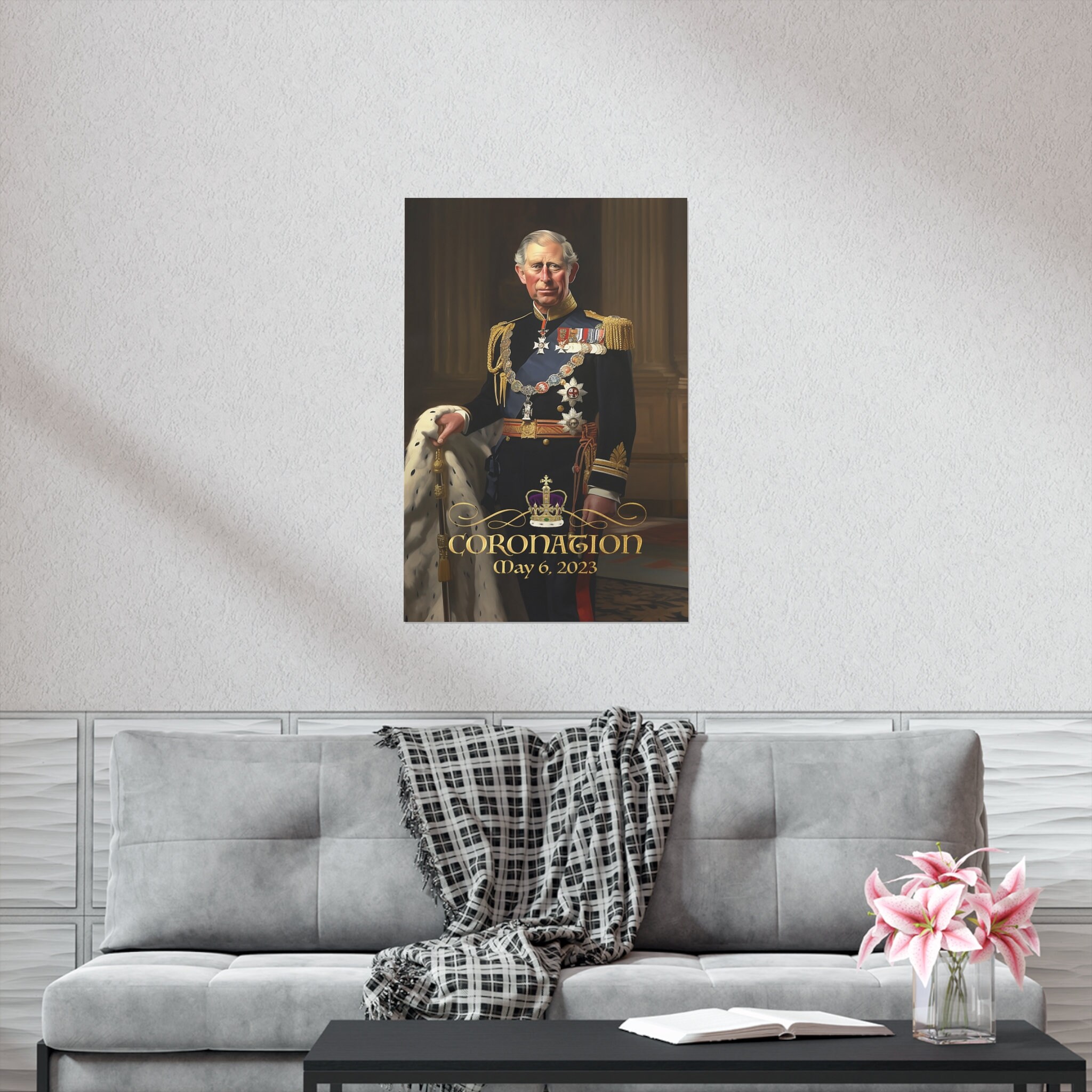 Coronation Wall Poster Decor King Charles III and Queen Consort Camilla ...