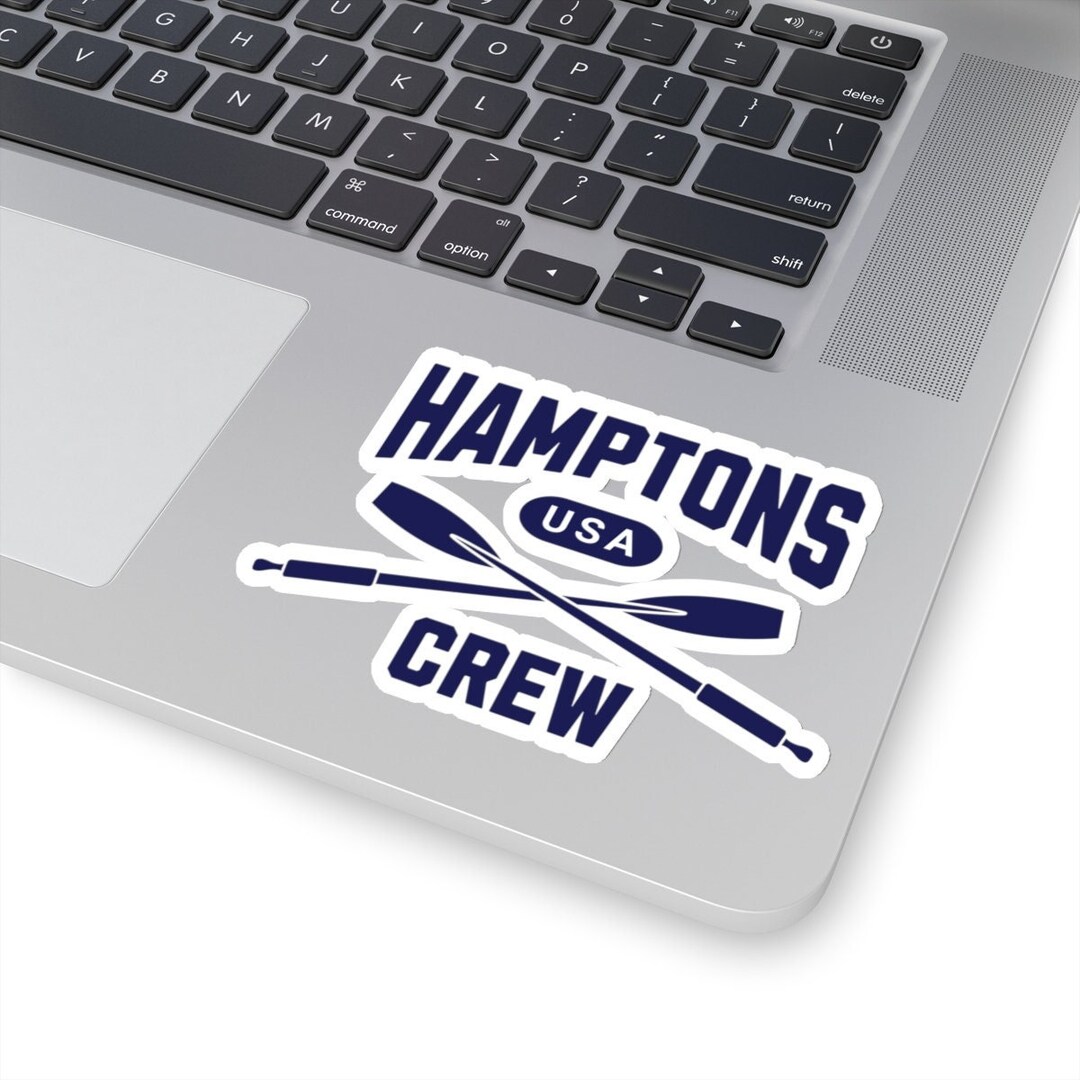 Hamptons Crew USA Vinyl Sticker: Vintage Rowing Oars Decal for ...