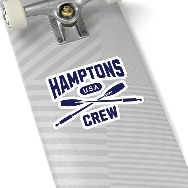 Hamptons Crew USA Vinyl Sticker: Vintage Rowing Oars Decal for ...