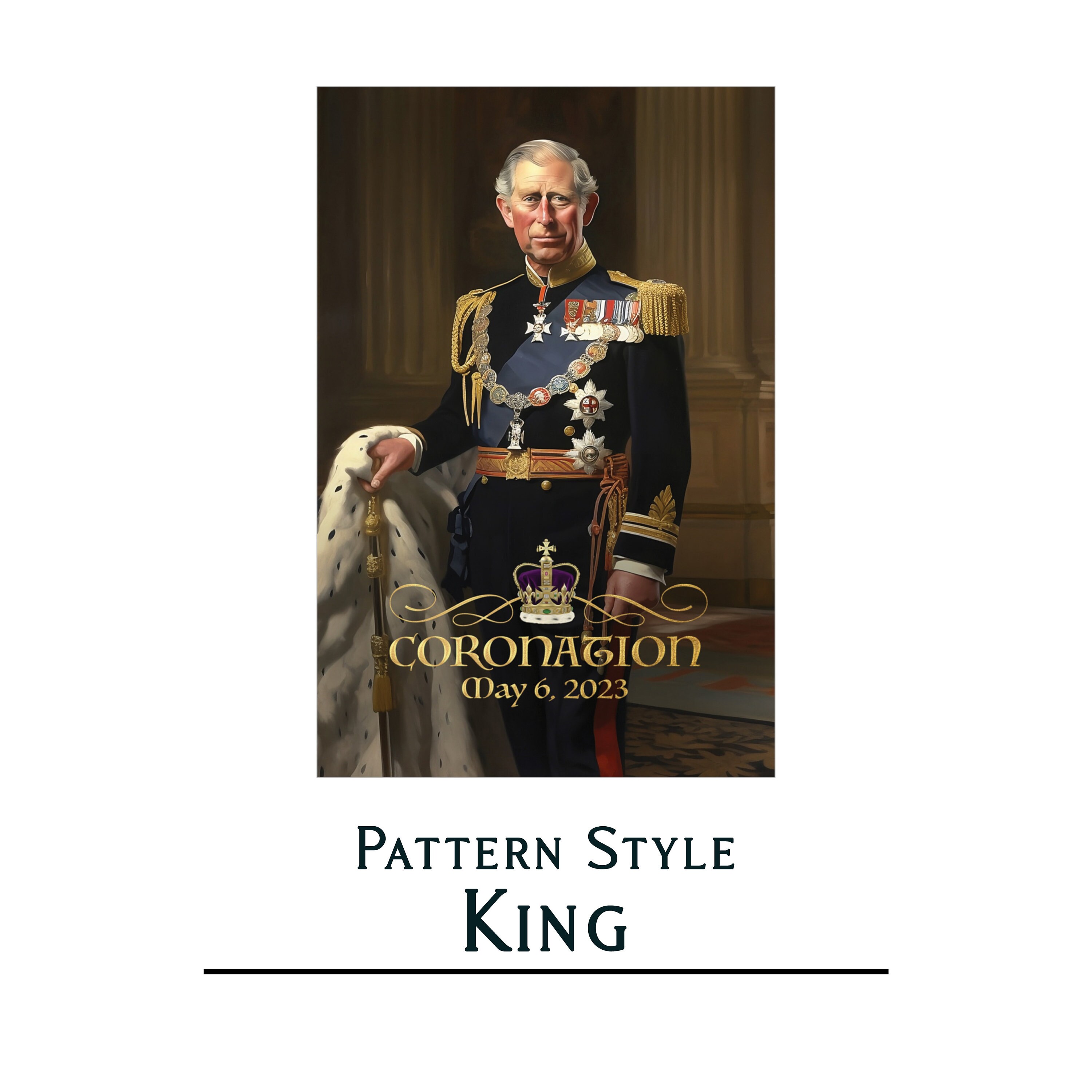 Coronation Wall Poster Decor King Charles III and Queen Consort Camilla ...