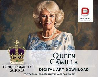 Coronation Digital Art "new Queen" Queen Consort Camilla Parker Bowles ...