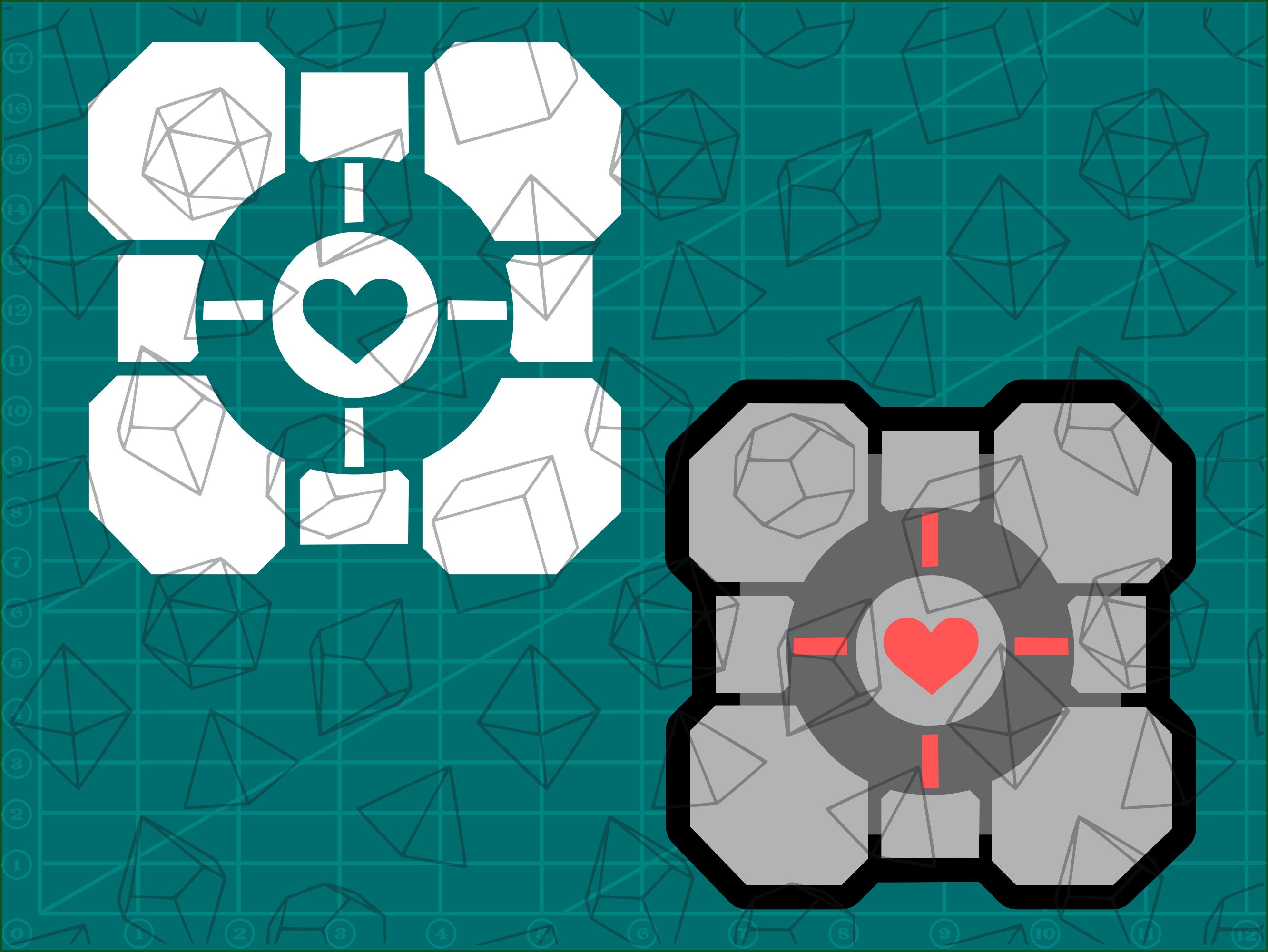 Companion Cube SVG/PNG Pack - Etsy