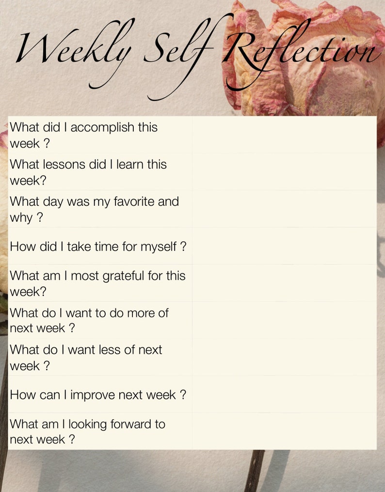 Self Reflection Planner and Journal - Etsy