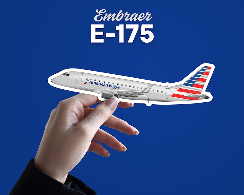 Embraer ERJ 175 Sticker: Aviation Glossy Vinyl Decal - Etsy