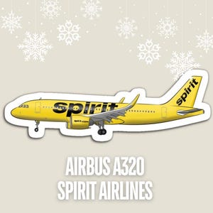 Airbus A320 Spirit Airlines | Aviation Glossy Vinyl Sticker | Decal ...