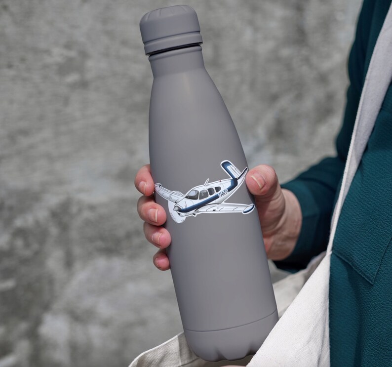 Custom Airplane Stickers Hand Drawn Personalized Aviation Your Plane - Etsy