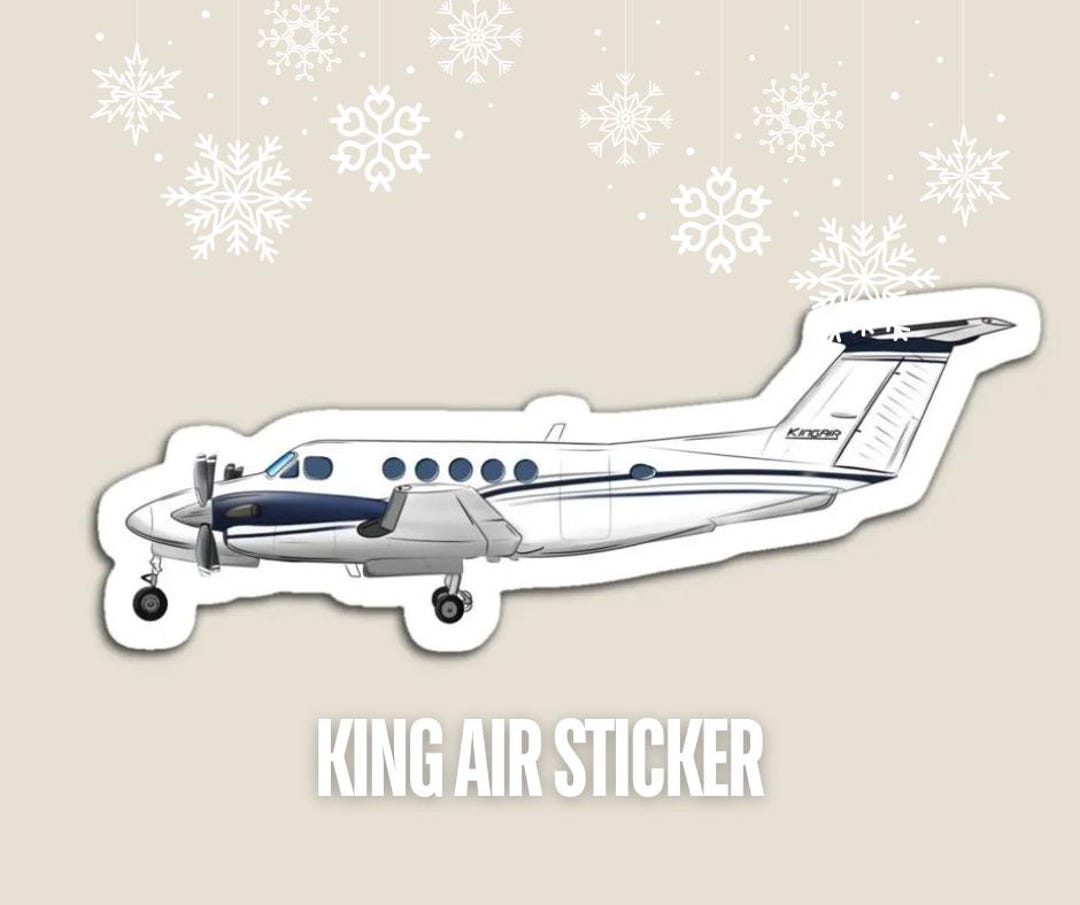 Kingair Beechcraft Airplane Sticker Aviation Glossy Vinyl Sticker ...