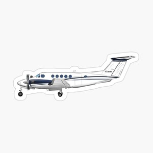 Kingair Beechcraft | Airplane Sticker | Aviation Glossy Vinyl Sticker ...
