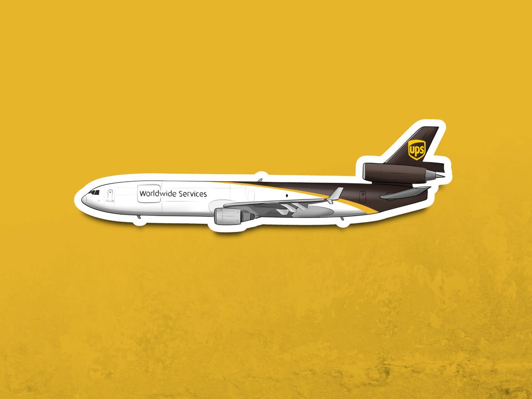 UPS MD-11 Cargo Airline Sticker: Aviation Decal, Pilot Gift, Water ...