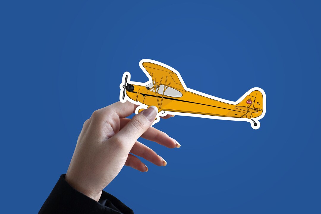 Piper J-3 Cub Sticker: Aviation Glossy Vinyl Decal - Etsy