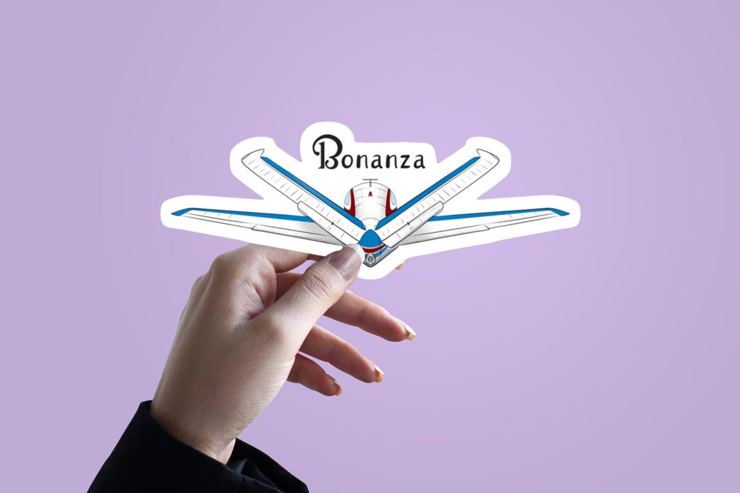 Bonanza V-tail Airplane Sticker: Aviation Decal, Pilot Gift - Etsy