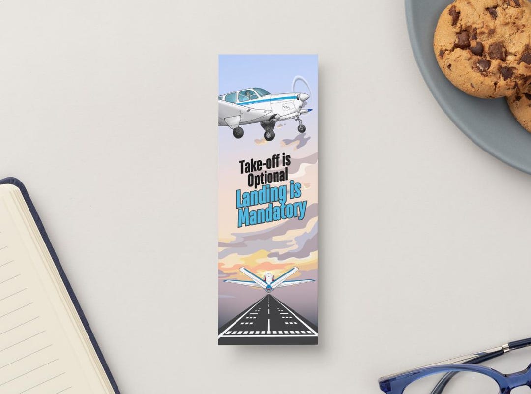 Aviation Bookmarks: Glossy Airplane Bookmark for Pilots - Etsy
