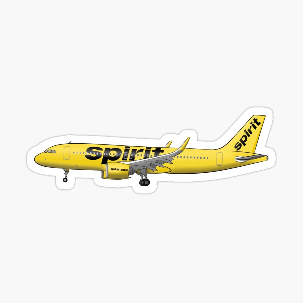 Airbus A320 Spirit Airlines Sticker: Aviation Decal, Water-resistant - Etsy