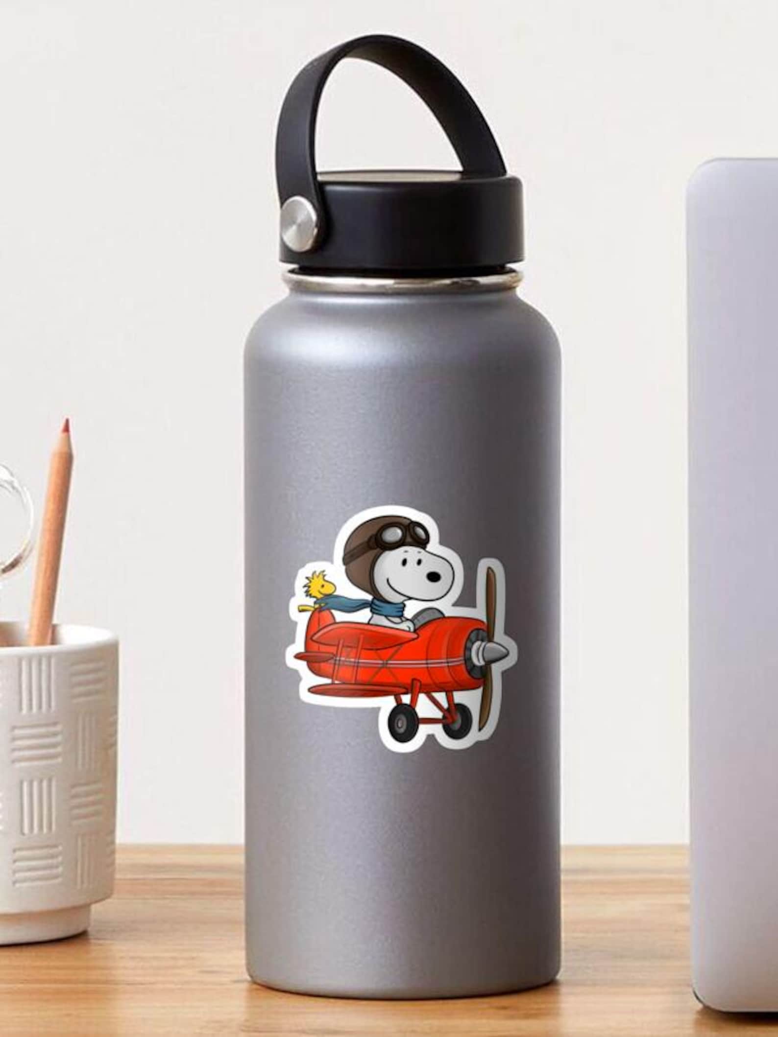 Snoopy Pilot Sticker: Peanuts Red Plane - Aviation Flying Art - Etsy
