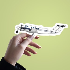 Kingair Beechcraft | Airplane Sticker | Aviation Glossy Vinyl Sticker ...