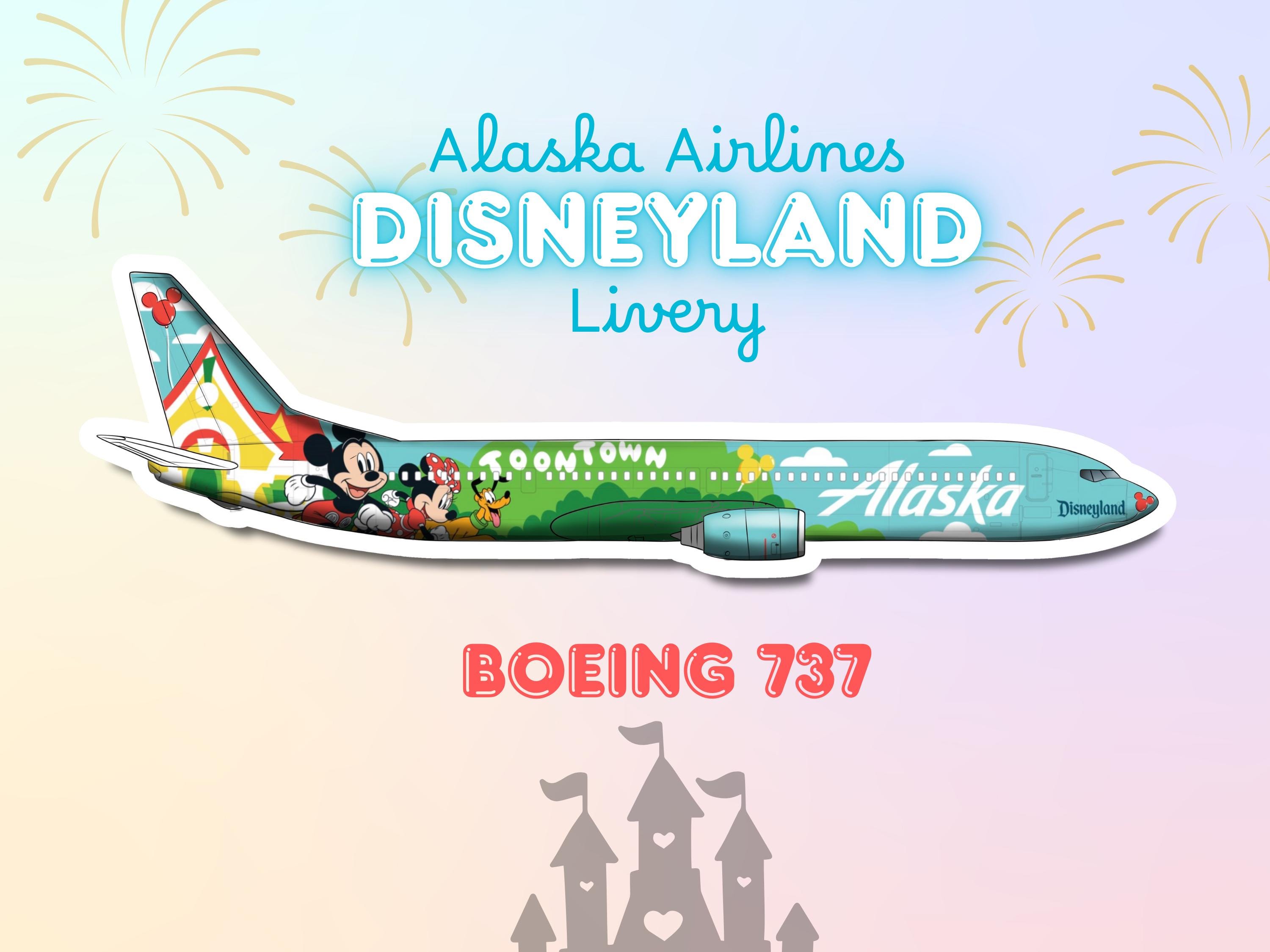 Alaska Airlines Boeing 737 Disney Livery Sticker: Aviation Pilot Gift ...