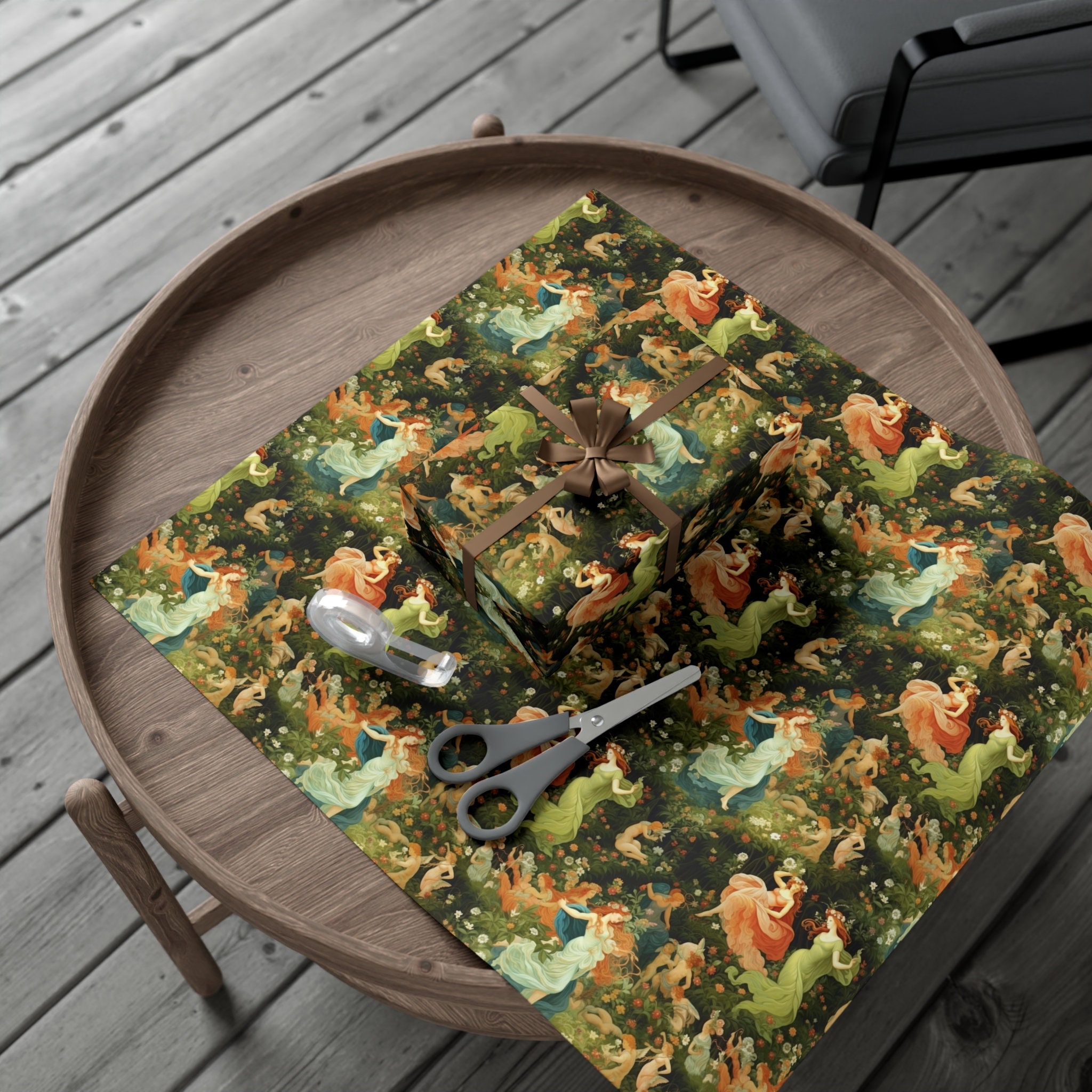 Enchanted Forest Fairies Wrapping Paper - Etsy