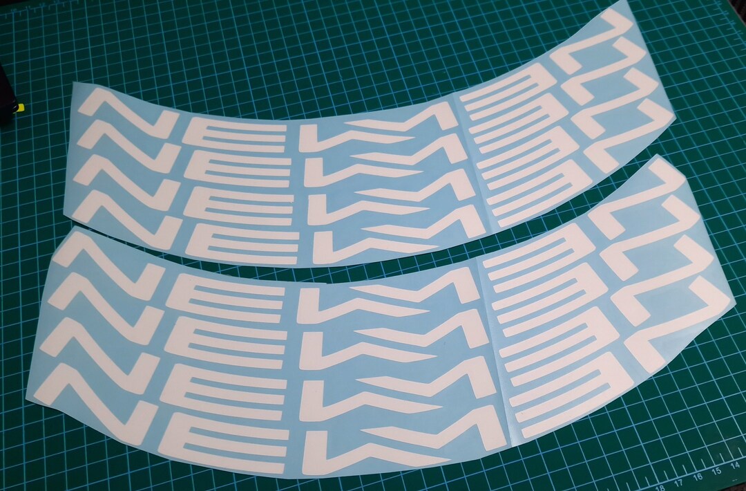 NEWMEN Rim Decals/color White Gloss 8 Pieces - Etsy