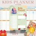 Kids Schedule, Kids Weekly Printable Planner, Kids Daily Calendar ...