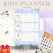 Kids Schedule, Kids Weekly Printable Planner, Kids Daily Calendar ...