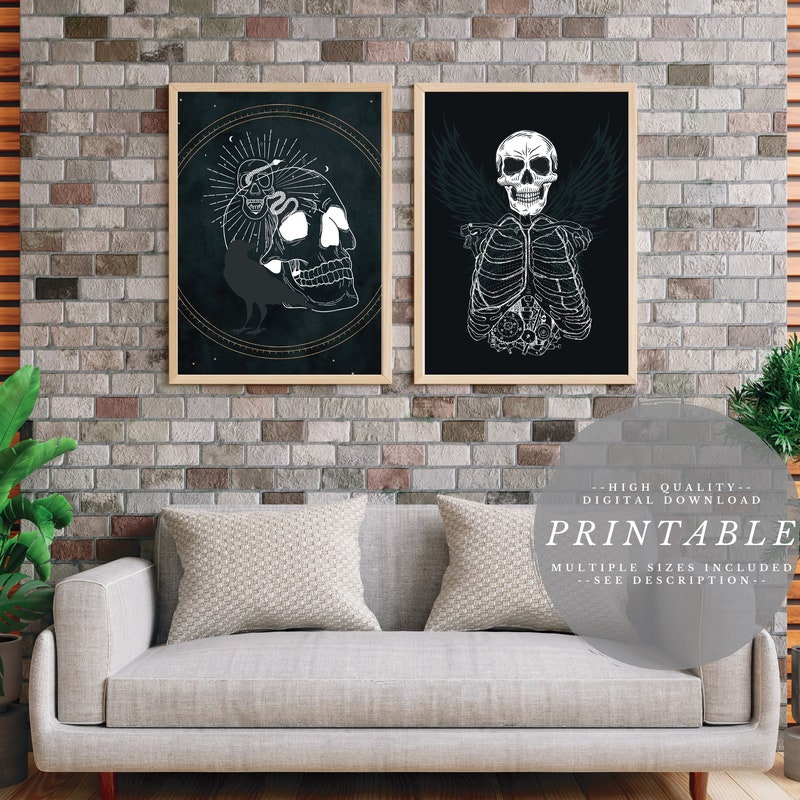 Skull Wall Art - Etsy