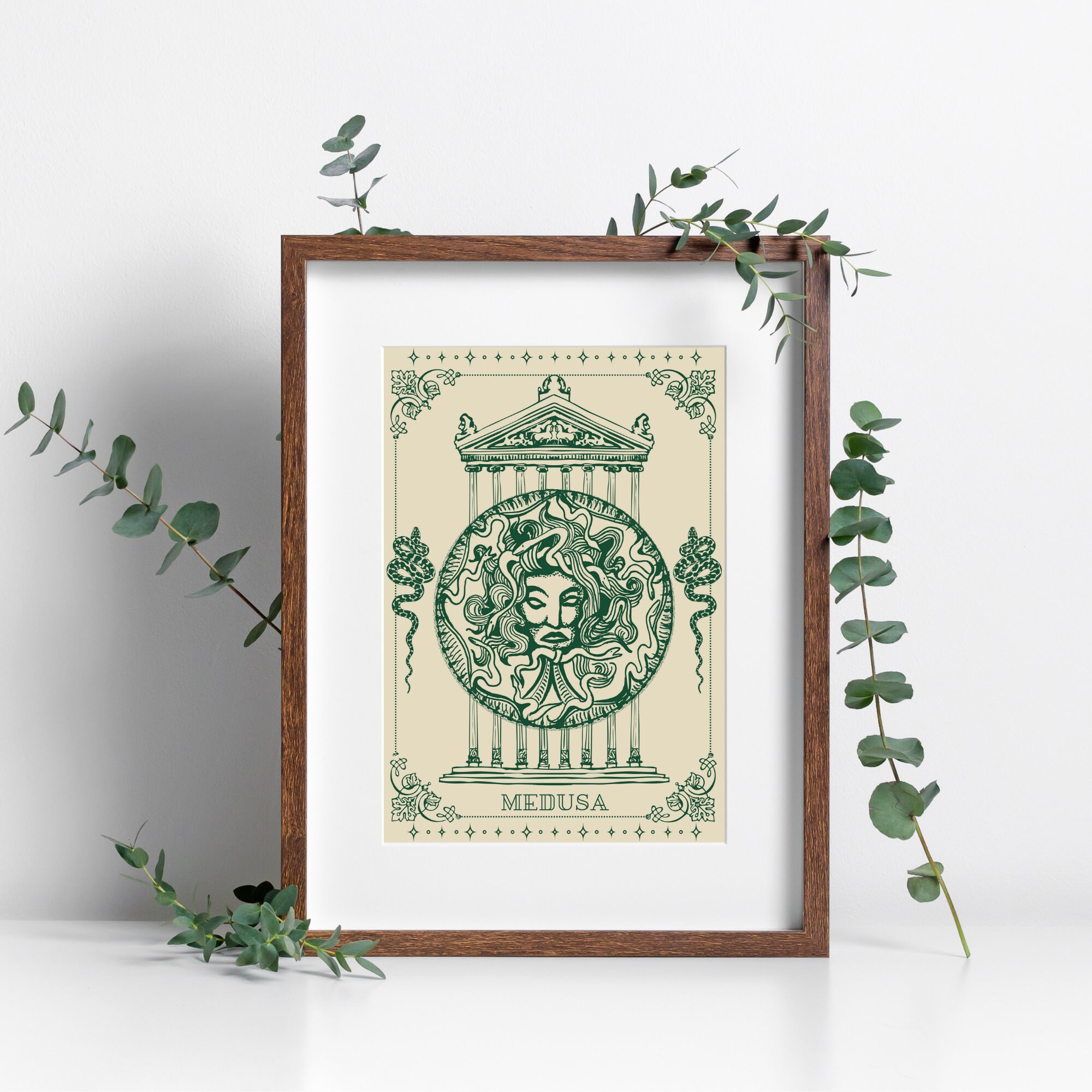 Ancient Greek Mythology Wall Art Zeus, Athena and Medusa Printable ...