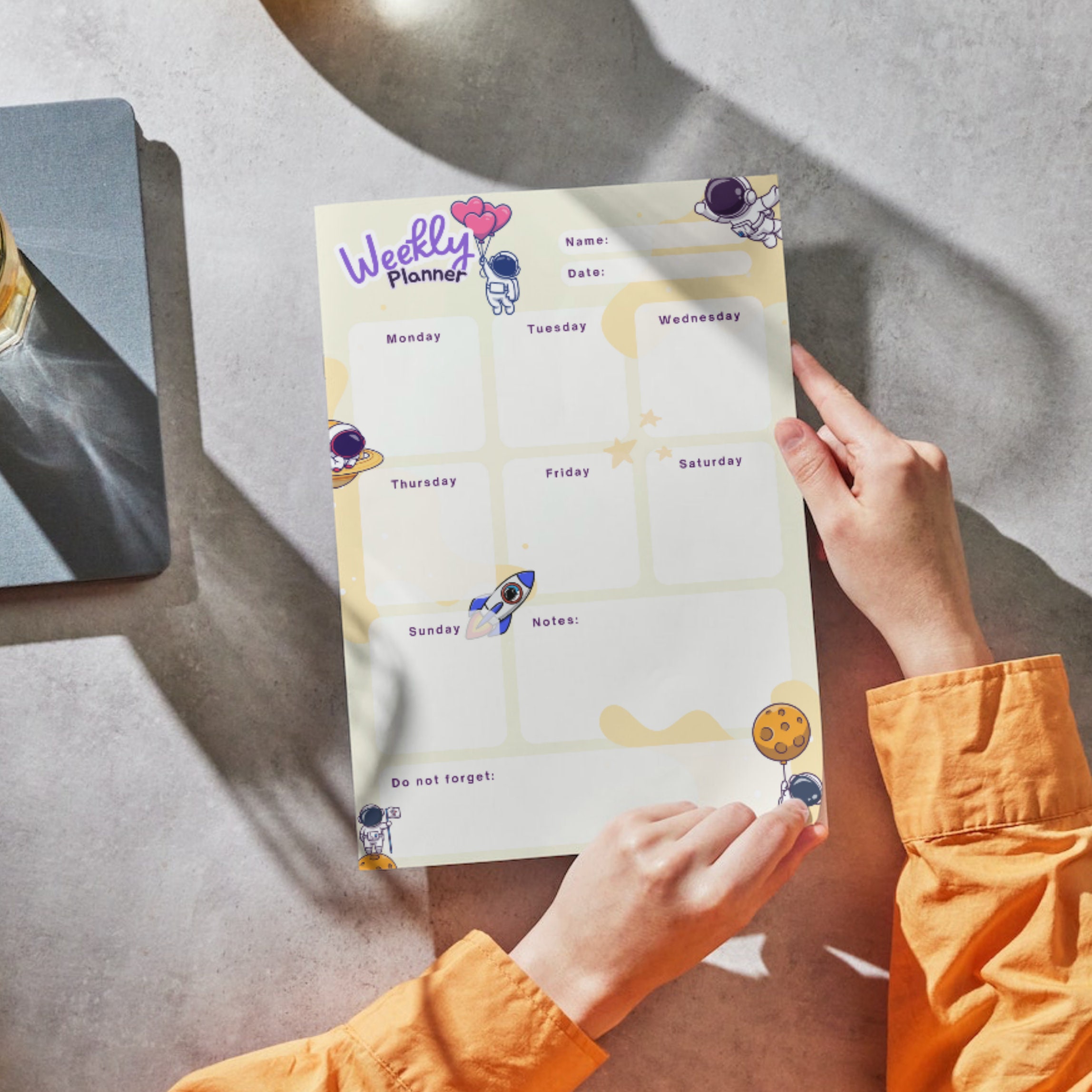 Kids Schedule, Kids Weekly Printable Planner, Kids Daily Calendar ...