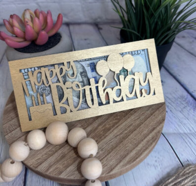 Happy Birthday Money Holder - Etsy