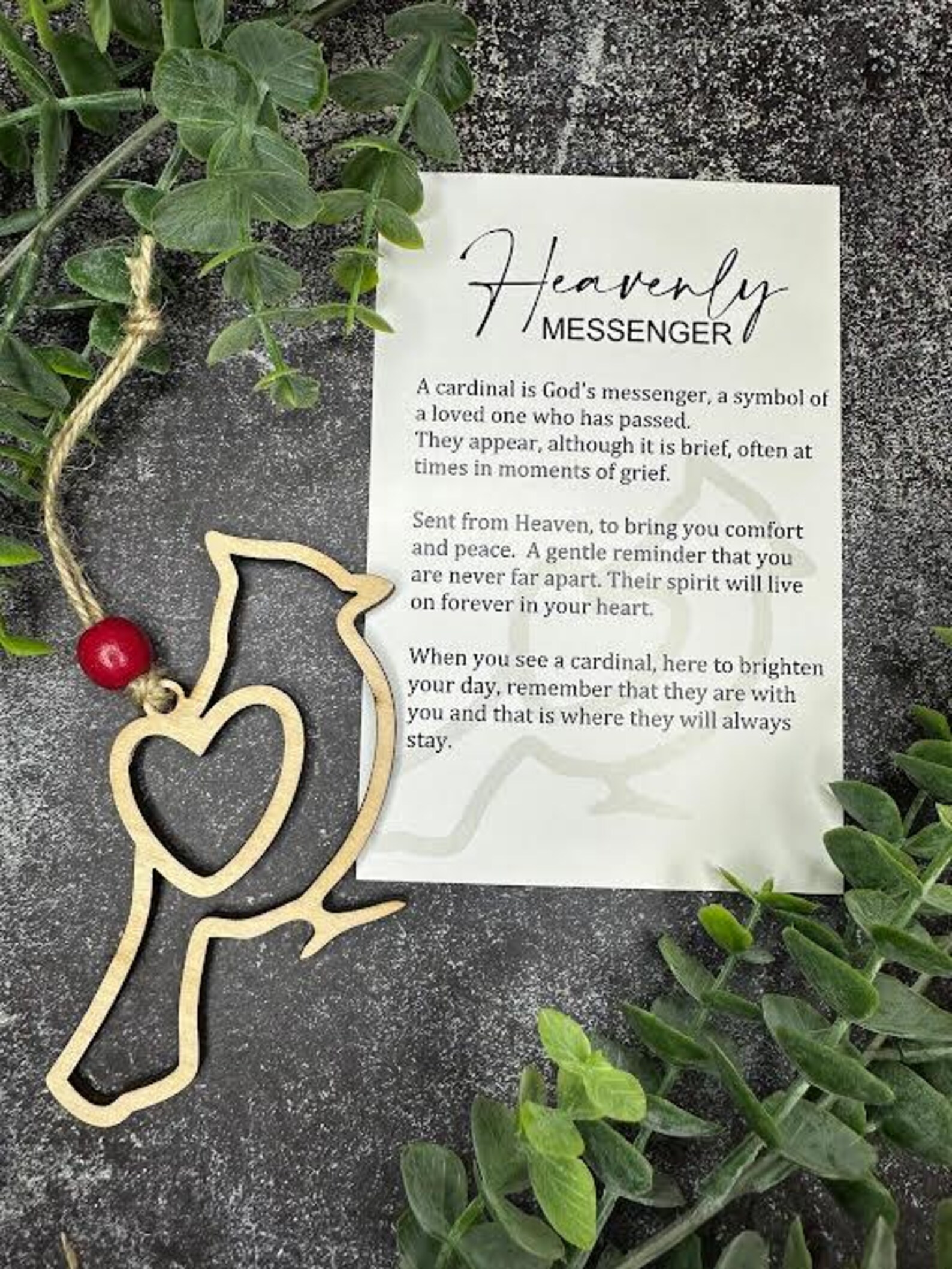 Cardinal Wood Ornament – Heavenly Messenger Symbolizing Love and ...